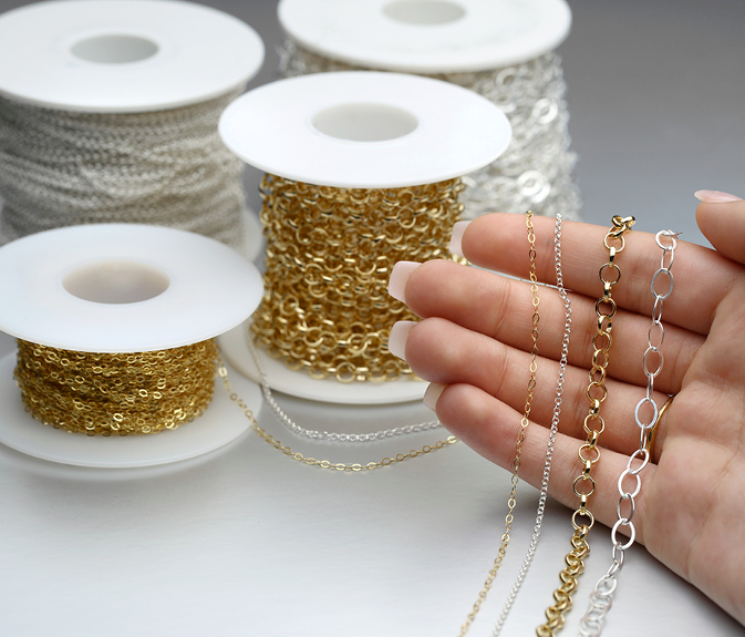 Rolo Chain for Jewelry Making | Silver, Gold & More | Rio Grande ...