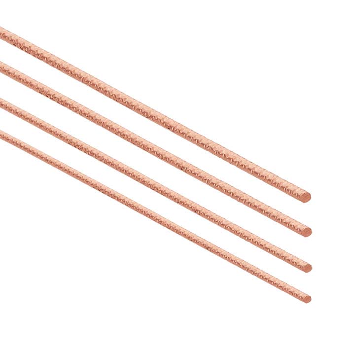 14/20 Rose Gold-Filled Pattern #4 Sparkle Wire, 1/4-Hard - RioGrande