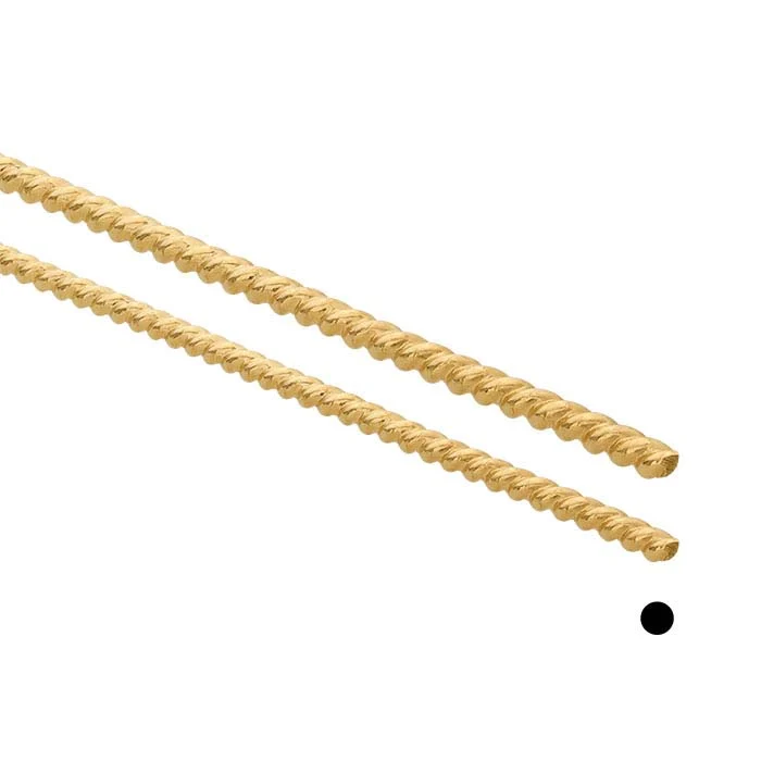 14/20 Yellow Gold-Filled Round Twist-Pattern Wire, 1/2-Hard - RioGrande