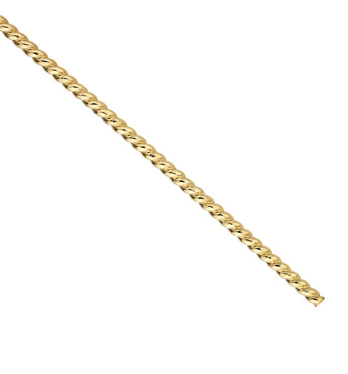 14/20 Yellow Gold-Filled Round Twist-Pattern Wire, 1/2-Hard - RioGrande