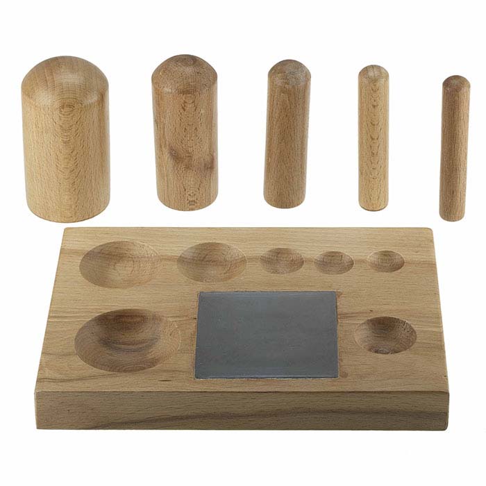 Wood Block and Punch Set with Steel Insert - RioGrande