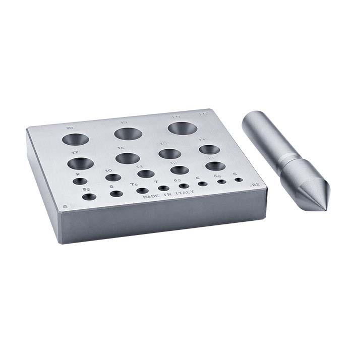 Round Bezel Forming Block with Punch - RioGrande
