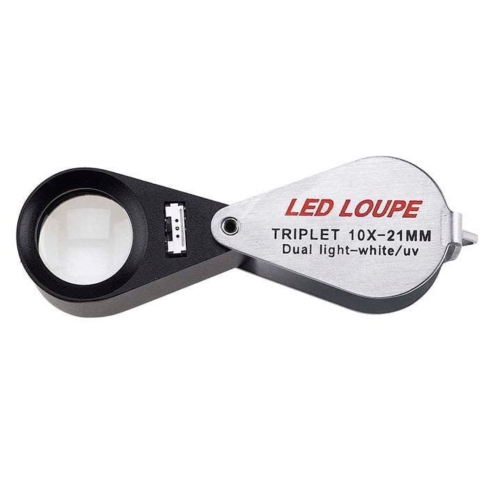 10X Triplet Loupe with Dual LED and UV Lights - RioGrande