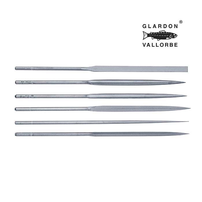 Glardon Vallorbe® Needle Buffing Files, G10, Set of 6 - RioGrande