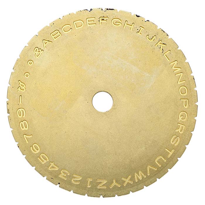Brass Block Font Dial for Inside-Ring Engraver - RioGrande