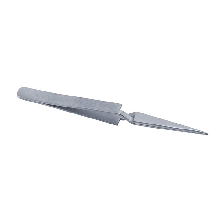 Short Stainless Steel Straight Cross-Lock Tweezers - RioGrande