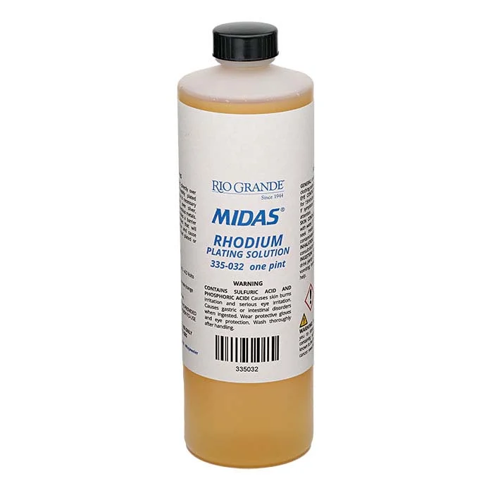 Midas® Rhodium Plating Solution, Acid-Based - RioGrande