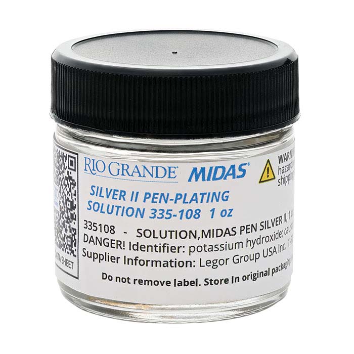 Midas® Silver Pen-Plating Solution, Non-Cyanide - RioGrande