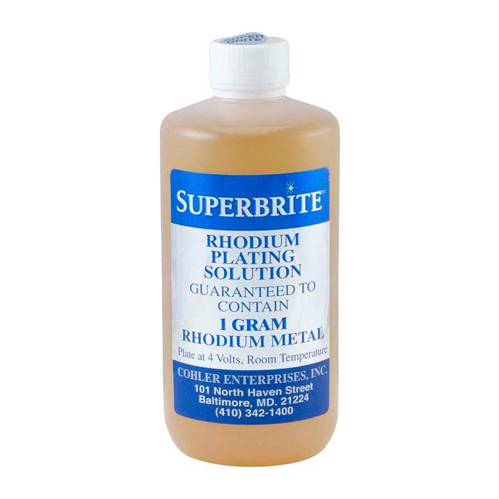 Cohler Superbrite Rhodium Plating Solution, Acid-Based - RioGrande
