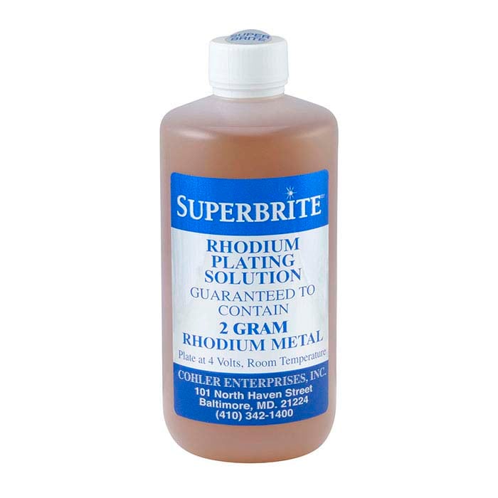 Cohler Superbrite Rhodium Plating Solution, Acid-Based - RioGrande