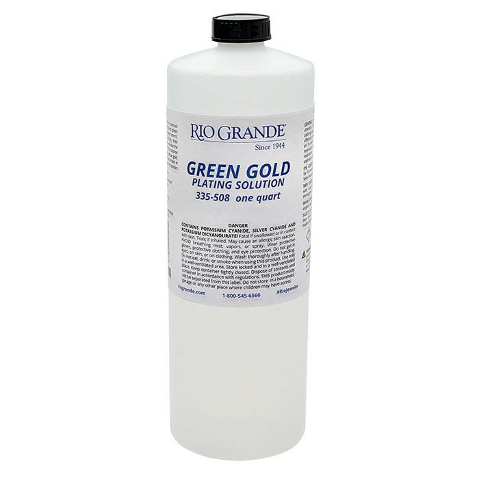 Midas Green Gold Plating Solution, Cyanide-Based - RioGrande