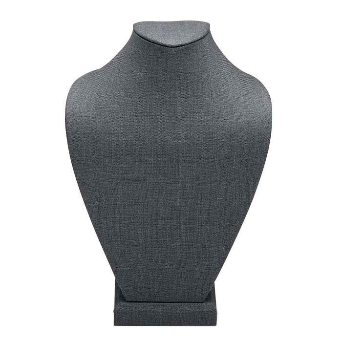 Gray Linen Necklace Bust Display - RioGrande