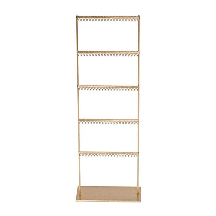 Royal Crown Gold Metal Five-Bar Earring Display - RioGrande