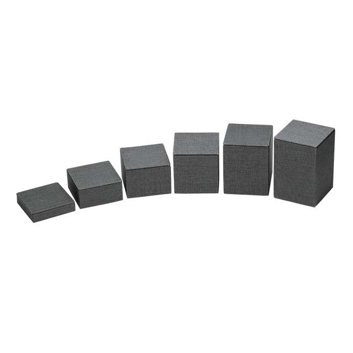 Gray Linen Square Block Riser Display Set - RioGrande