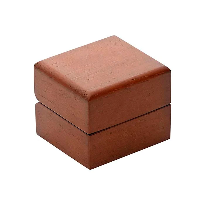 Brown Matte Hardwood Ring Gift Box - RioGrande