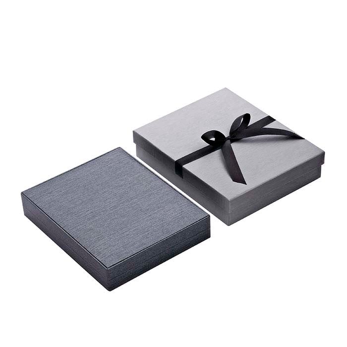 Silver Night Metallic Premium Ribbon Necklace Gift Box - RioGrande