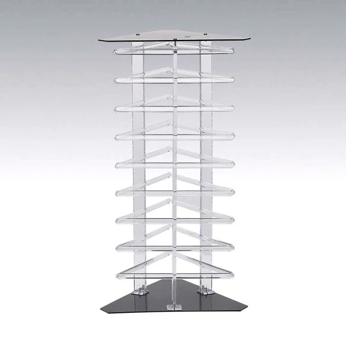 Clear Acrylic Rotating Three-Sided Hanging Card Display - RioGrande