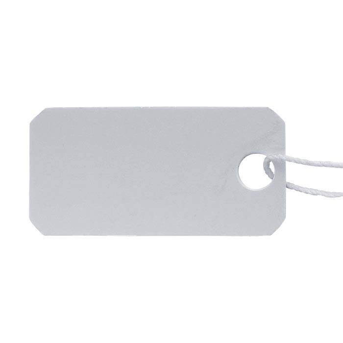 White Plastic String Tag - RioGrande