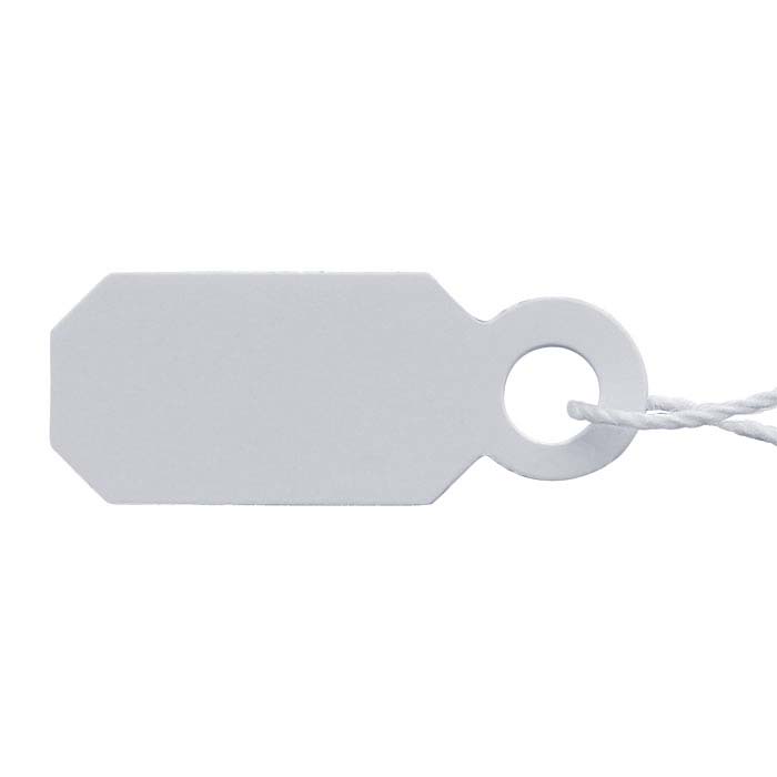 White Plastic String Tag - RioGrande