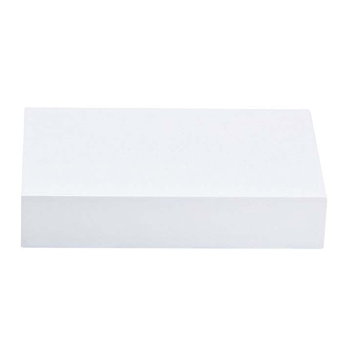Glossy White Plastic Rectangle Block Display - RioGrande