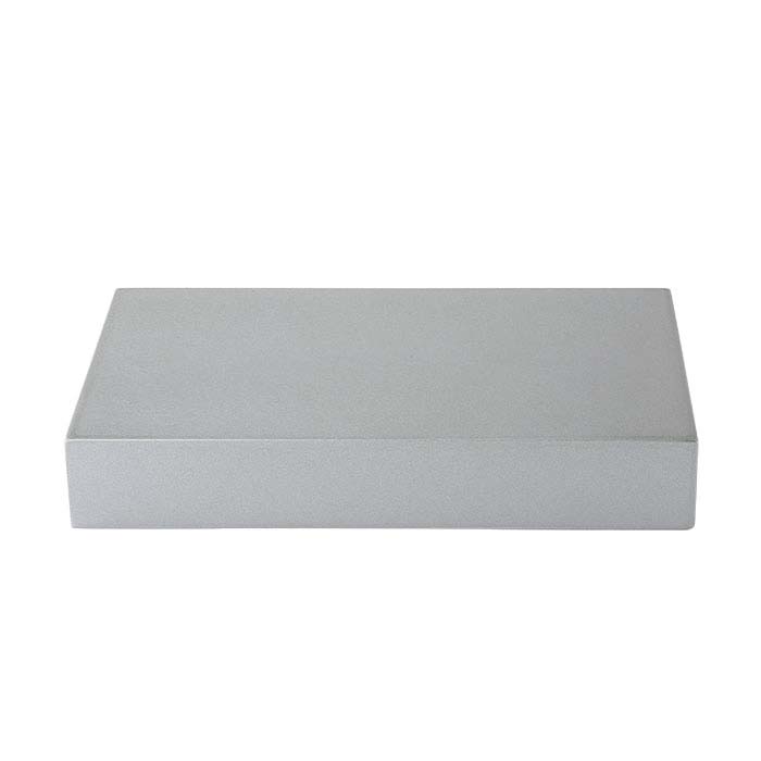 Metallic Silver Plastic Rectangle Block Displays - RioGrande