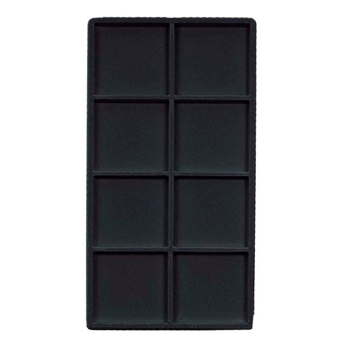 Black Flocked Plastic 8-Compartment Tray Insert - RioGrande