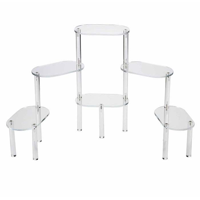 Clear Acrylic Six-Tier Oval Stage Display - RioGrande