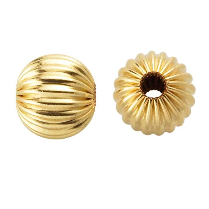 14 20 Yellow Gold Filled Corrugated Round Bead RioGrande