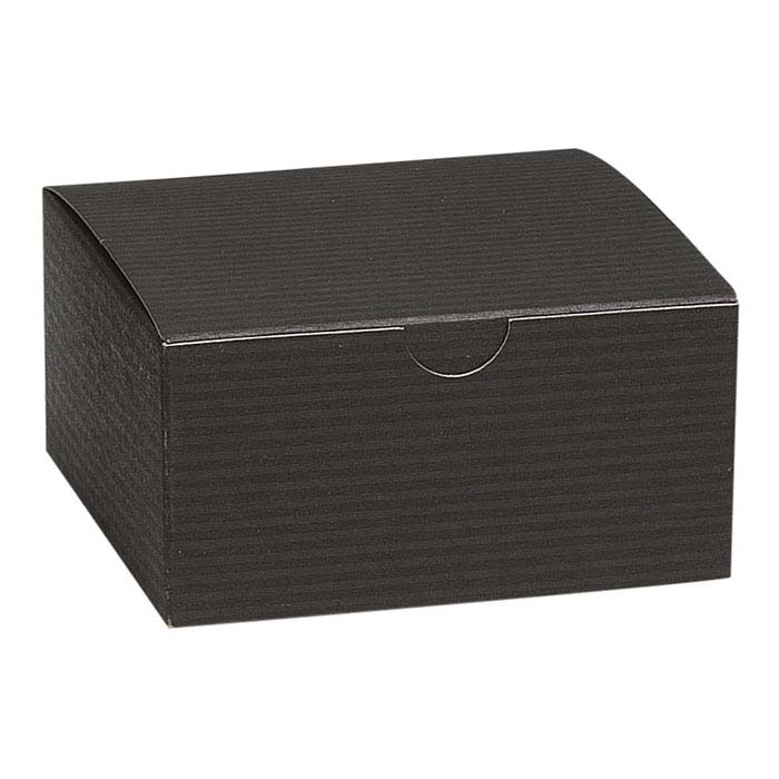 Ready-Fold Black Pinstripe Cardboard Box for Gift, Storage, Packaging ...