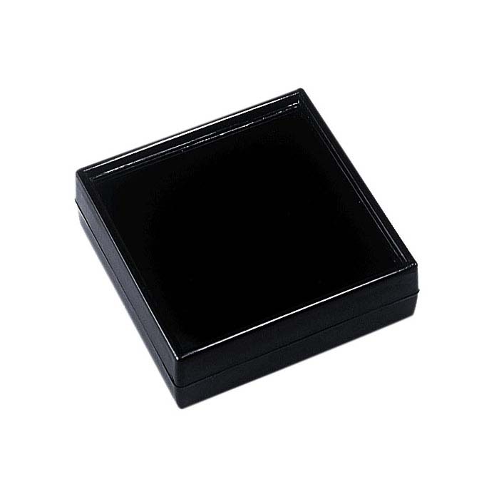 Black Plastic Gem Box with Glass Top - RioGrande