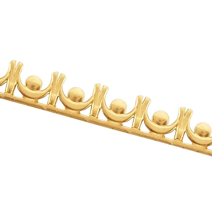 18K Yellow Gold "Swag" Gallery Wire, Hard (as rolled) - RioGrande