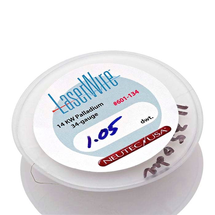 14K Palladium White Gold Laser-Weight Round Wire, 34-Ga., Dead-Soft ...