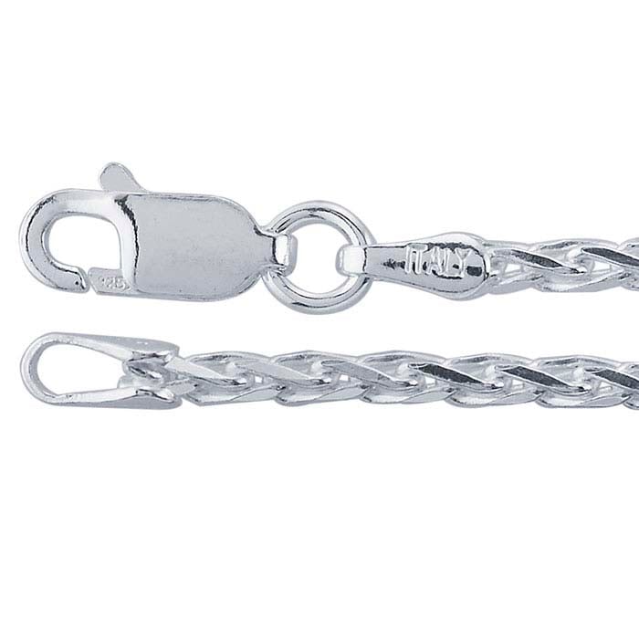 Sterling Silver Diamond-Cut Wheat Chain - RioGrande