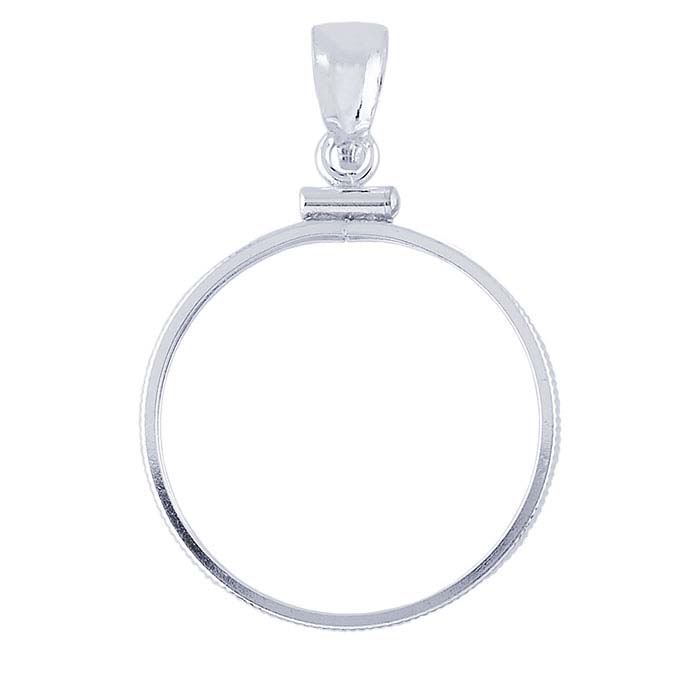 Sterling Silver Coin-Edged Quarter Coin Pendant Mounting - RioGrande