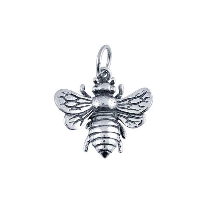 Sterling Silver 3D Honey Bee Charm