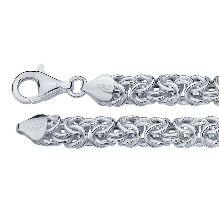 Sterling Silver Oval Byzantine Chain - RioGrande