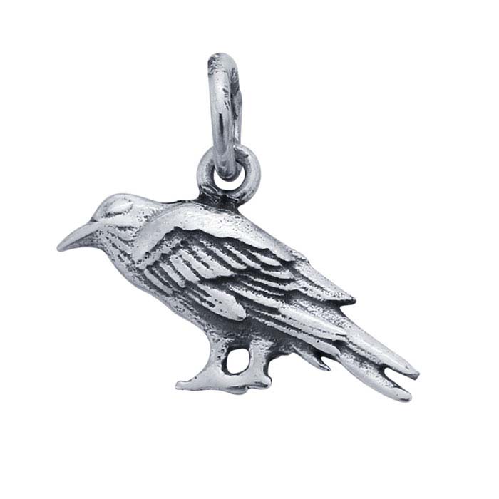 Sterling Silver 3D Raven Charm - RioGrande