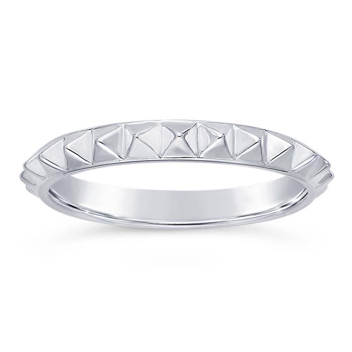 Sterling Silver Pyramid-Patterned Ring - RioGrande