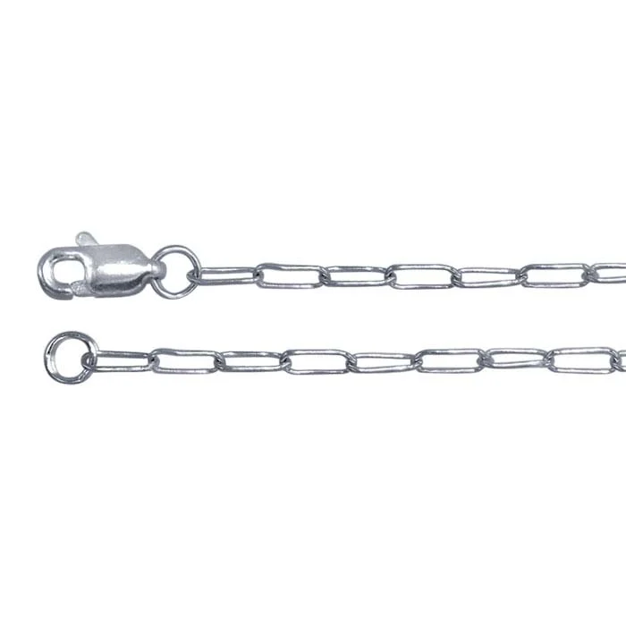 Sterling Silver Elongated Oval Cable Chain - RioGrande