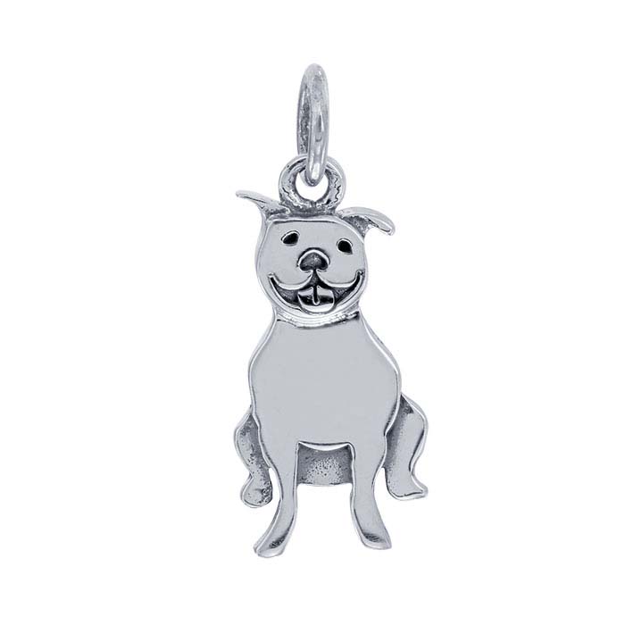 Sterling Silver Pit Bull Charm - RioGrande