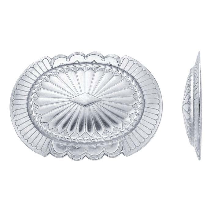 Sterling Silver 76.6 x 56.7mm Oval Concho - RioGrande