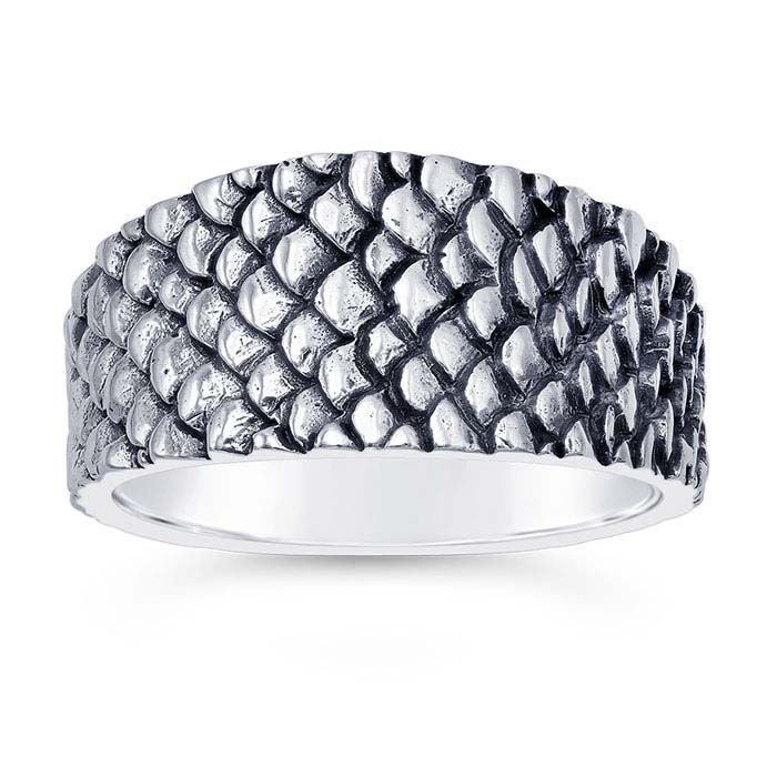 Sterling Silver Dragon Scale Ring - RioGrande