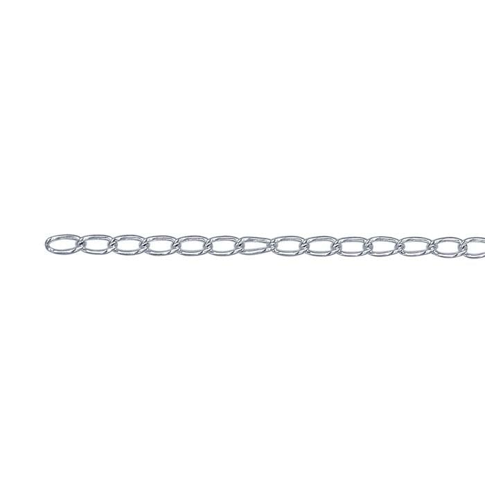 Argentium® Silver 1mm Curb Chain, By the Foot - RioGrande