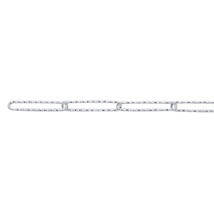 Sterling Silver 4.4mm Diamond-Cut Cable Chain, By the Foot - RioGrande