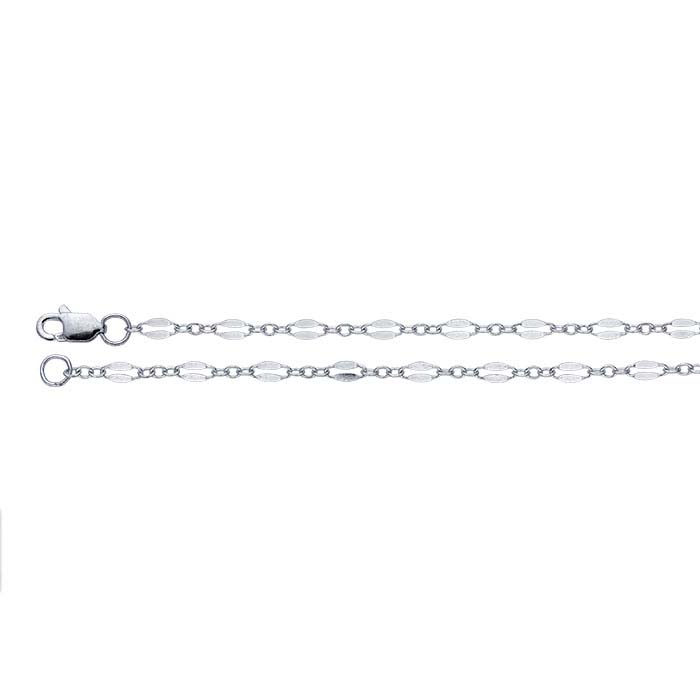 Sterling Silver 2.3mm Dapped Cable Chain - RioGrande