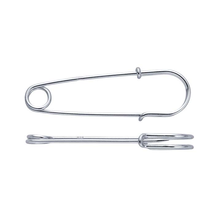 Sterling Silver Safety Pin, 1-1/4