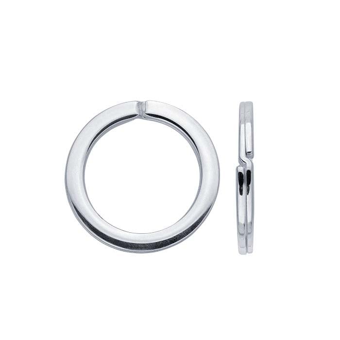 Sterling Silver Flat Wire Round Split Ring - RioGrande