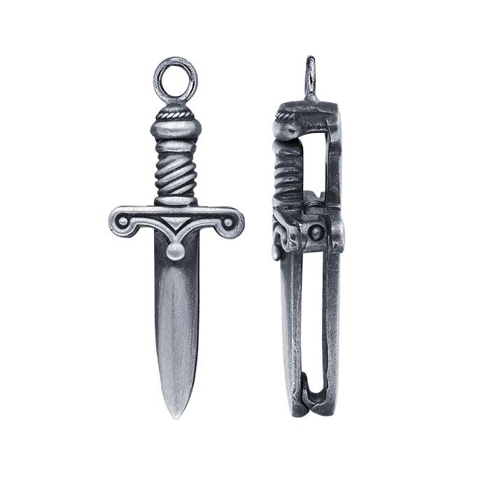 Sterling Silver Medieval Dagger Squeeze Clasp - RioGrande