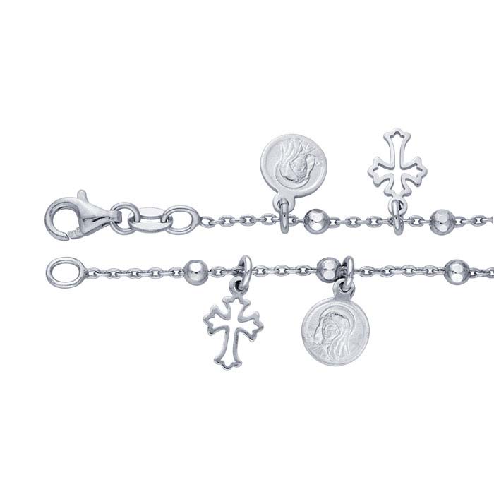 Sterling Silver Religious Charm Bracelet - RioGrande