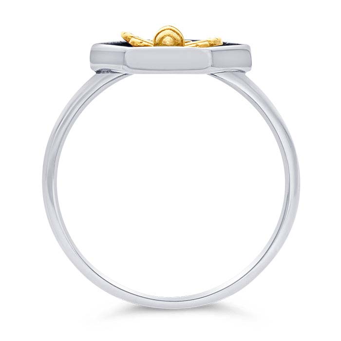 Sterling Silver Shadow Box Rings with Bronze Bee - RioGrande